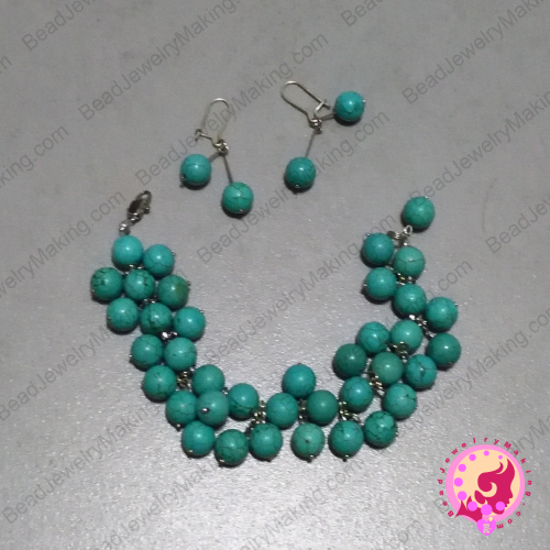 Blue Marble Bracelet | Beaded Bracelet | Bead Jewelry Making